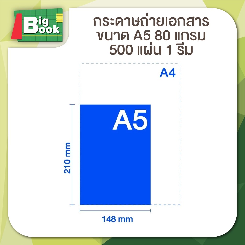 A5 Double A Copier Paper (1 Ream A5 Size) 80gsm Thickness 500 Sheets ...