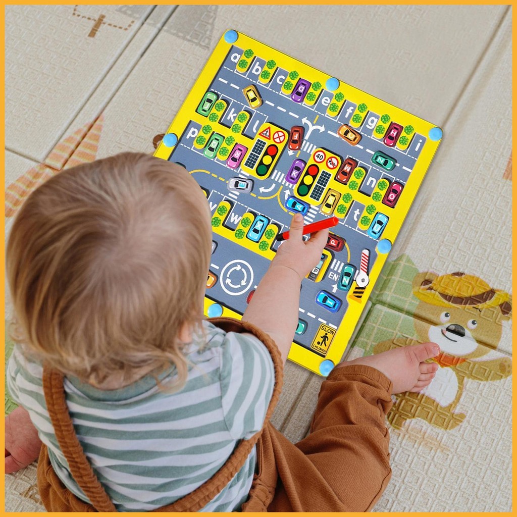 Magnetic Alphabet Maze Letter Puzzle Puzzle Sensory Alphabet Maze ...