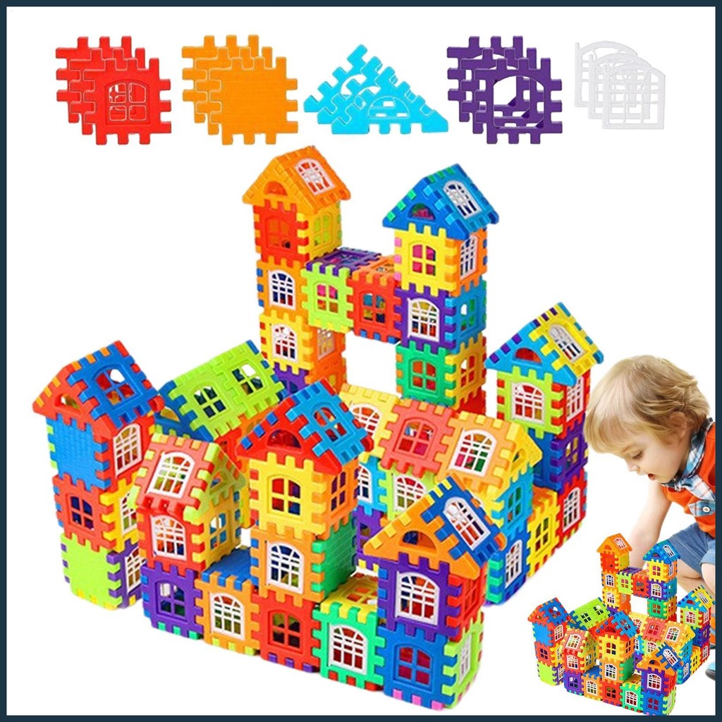 Interlocking Blocks For Kids Preschool Educational Construction Kit ...