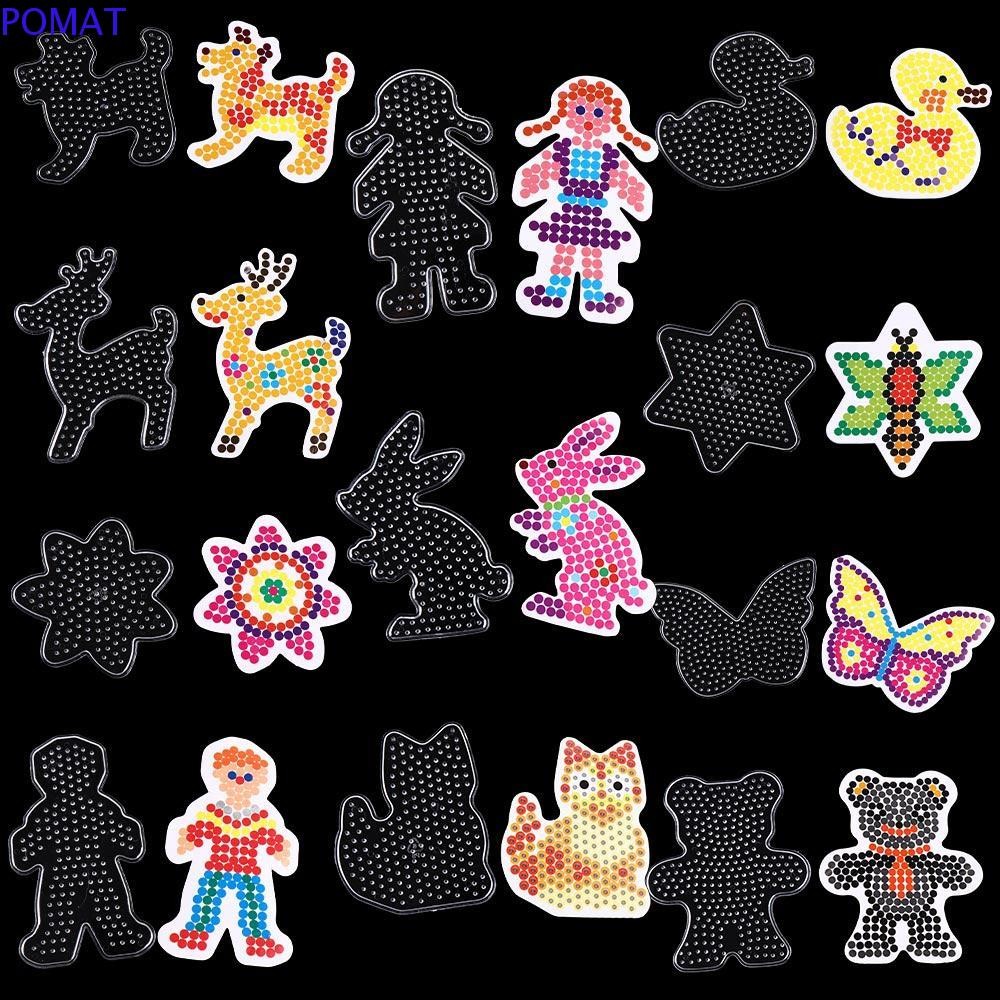 POMAT Hama Beads Pegboard, Toy Template Plastic Stencil Beads Mini Pegboard, Pixel Art DIY Toy ...