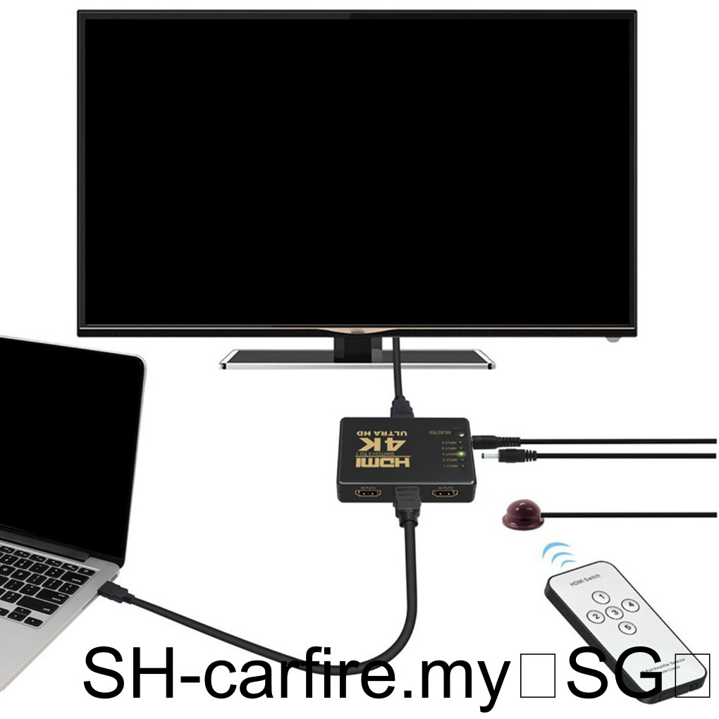 3 to 1 Switcher Remote Control Adapter 4K*2K Switcher HD Switch ...