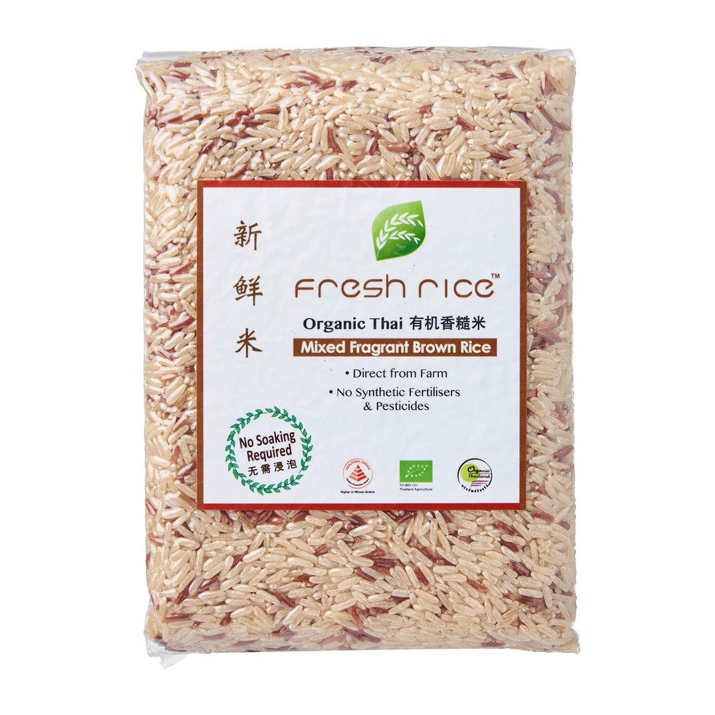Fresh Rice Organic Mixed Fragrant Brown Rice 1kg | Shopee Singapore
