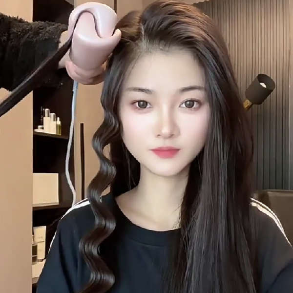 32mm Egg Roll Head Curling Iron Splint Negative Ion Water Ripple Wool ...