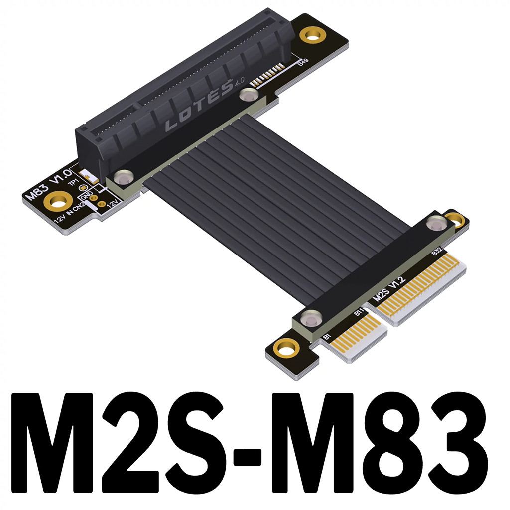 ADT 90/180/270 Degree PCI-E 4.0 x4 to x8 Extension Cable PCIe 4.0 x4 ...