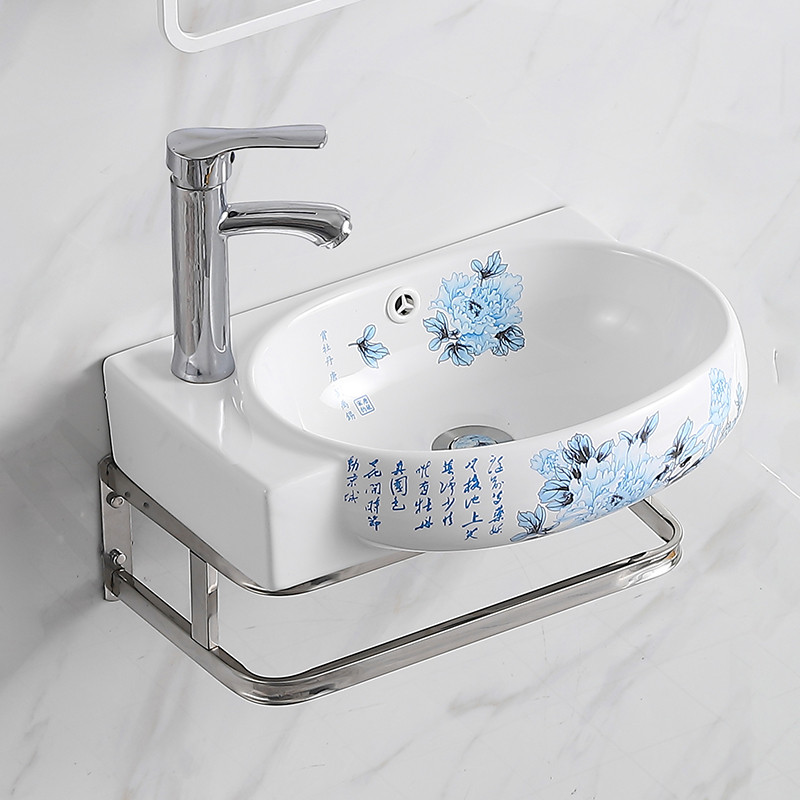 Mini Wash Basin Small Apartment Bathroom Hanging Basin Balcony Corner ...