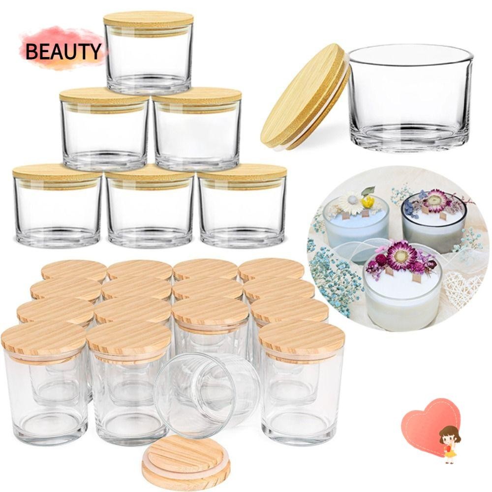 BEAUTY Empty Candle Containers, Small Glass Candle Jars, Rotundity ...