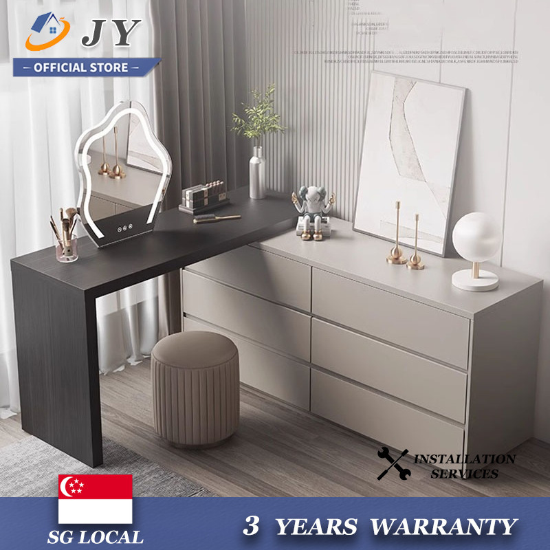 JY Dressing Table Solid Dressing Wood Dressing Table Bucket Cabinet ...