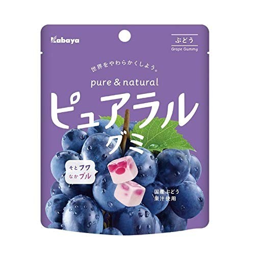 Kabaya Foods Kabaya Pureal Gummy (Grape,apple) 58g | Shopee Singapore