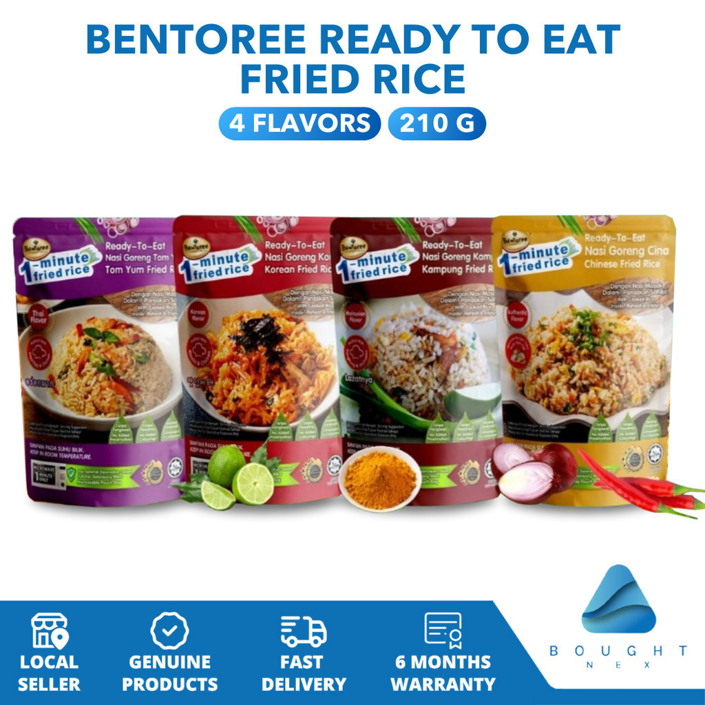 Bentoree To Eat Fried Rice 210g Tomyum Fried Rice/Kampung/Korea/Chinese ...