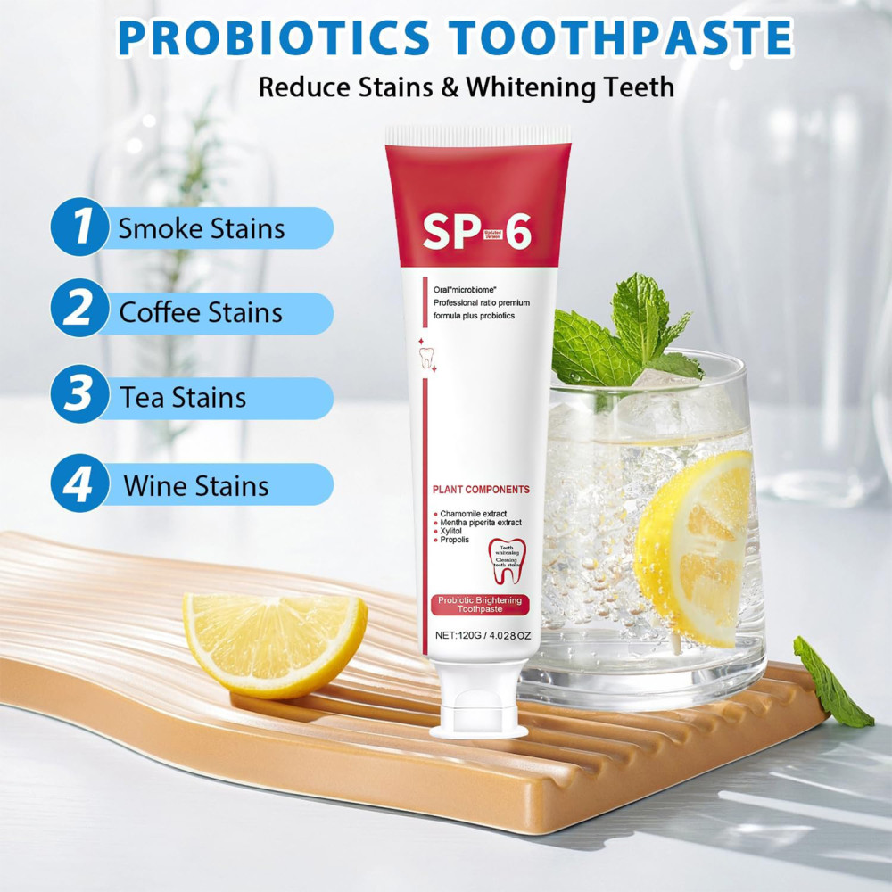 Sp-6 Ultra Whitening, Sp-6 Probiotic Whitening Toothpaste, Ultra ...