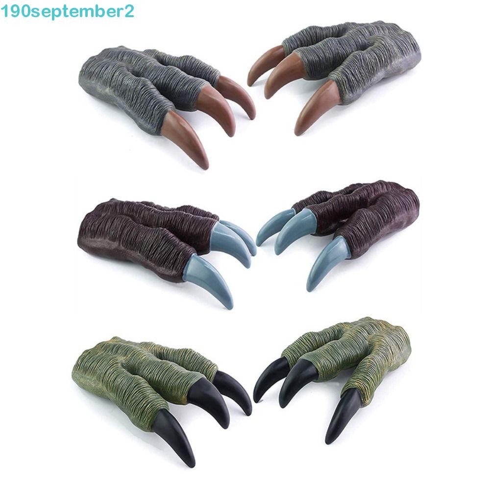 SEPTEMBERB Dinosaur Soft Claw Gloves, Soft Dragon Hands Claw Halloween ...