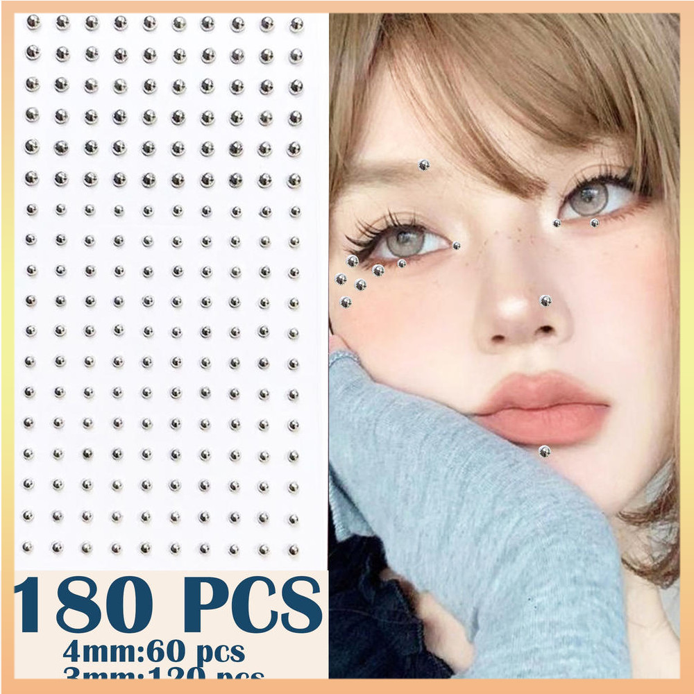 Fake Eyebrow Piercing Fake Lip Labret Studs Paste Fake Nose Facial ...