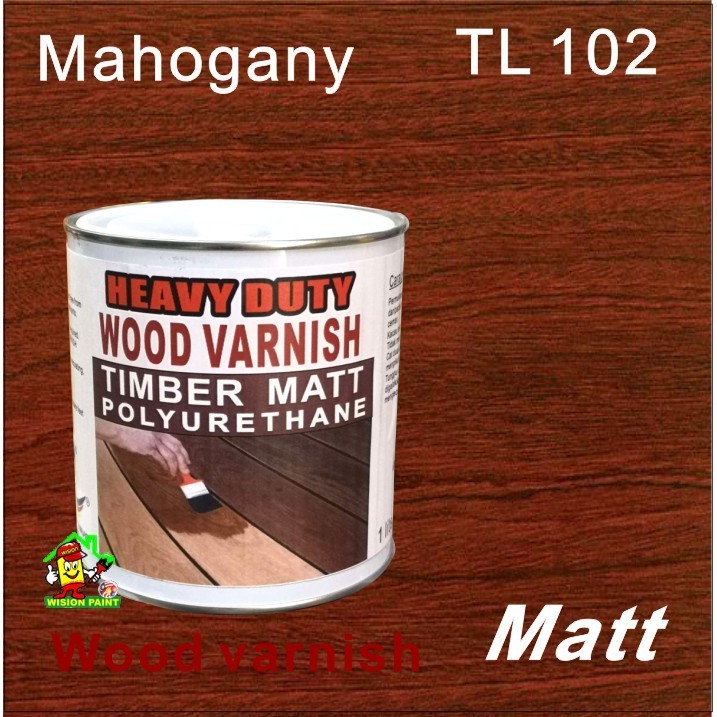 TL102 MAHOGANY ?HEAVY DUTY? 1L ( MATT TIMBER VARNISH POLYURETHANE ...
