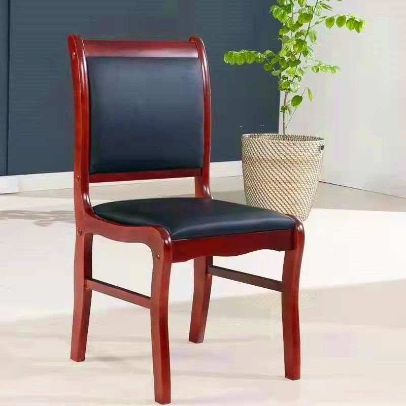 machao Oak conference chair, solid wood office chair without armrests ...