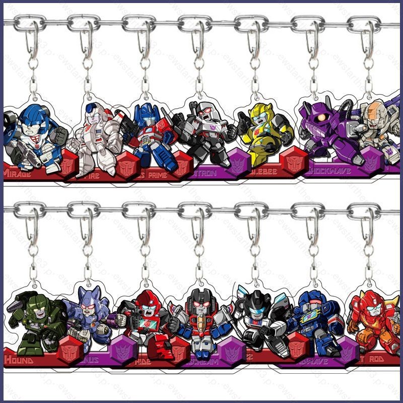 YE Transformers Autobots Optimus Prime Bumblebee Megatron acylic key ...