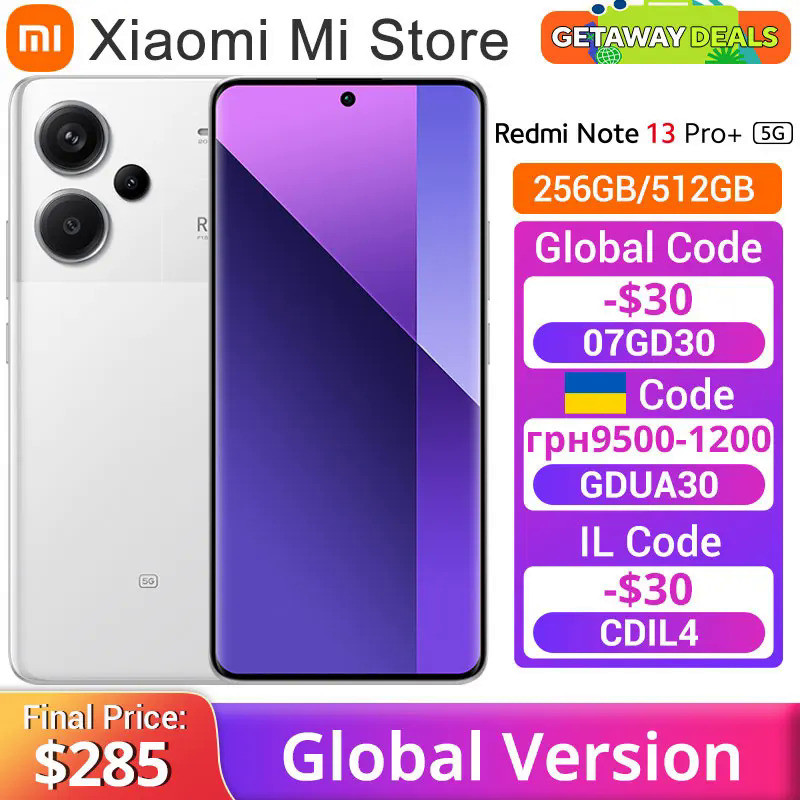 Global Version Redmi Note 13 Pro Plus 5G Smartphone 120Hz 1.5K Curved ...
