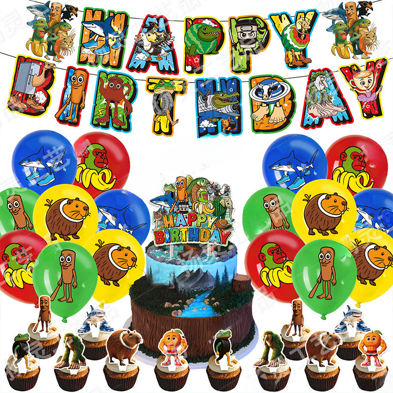 Italian Brainrot Tralalero Tralala Birthday Party Set Tungtung Sahur ...
