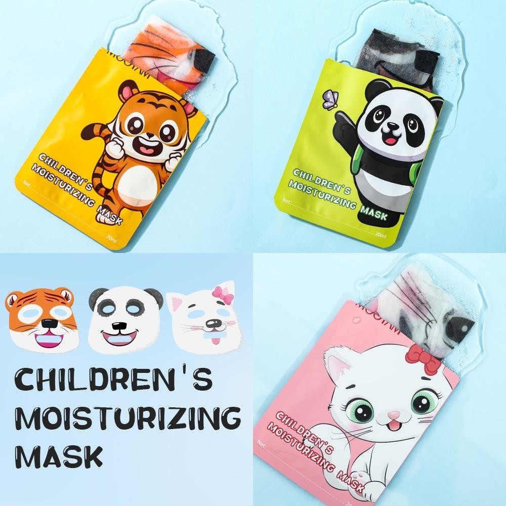 Cute Animal Face Mask Hydrating Moisturizing Face Mask For Kids ...