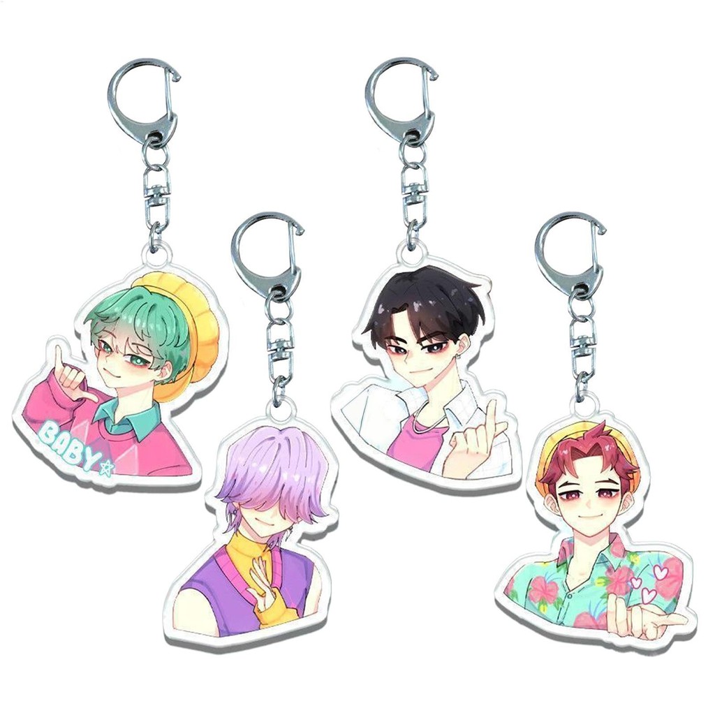 Cartoon Mair Zoey Jinu Huntrix Saja Boys Acrylic Keychain K-Pop Demon Hunters Fan lameintth ...