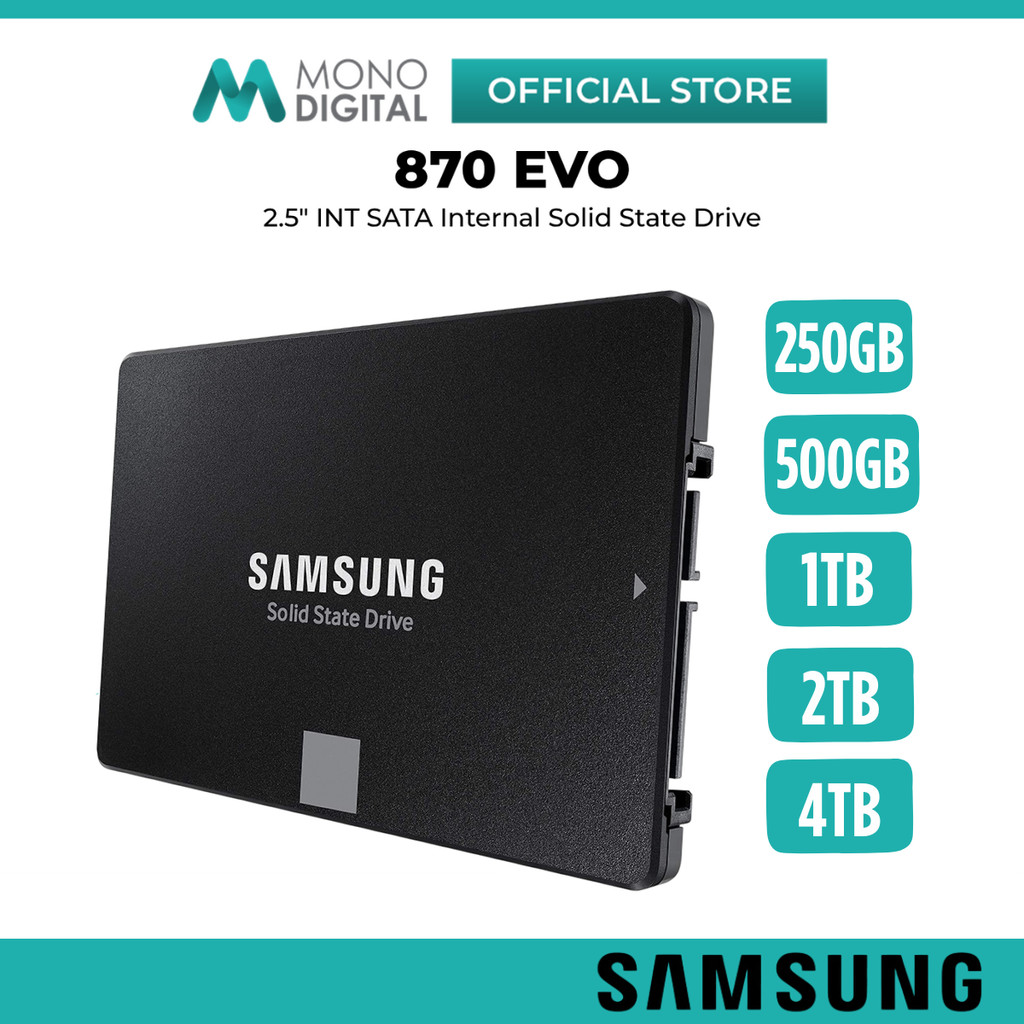 SAMSUNG INT SSD 870 EVO 2.5" SATA III INTERNAL SOLID STATE DRIVE SSD WITH V-NAND 3BIT MLC - 4TB ...