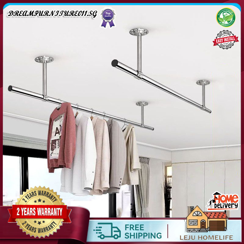 【Ready Stock】Balcony Clothes Drying Pole Fixed 304 Stainless Steel ...