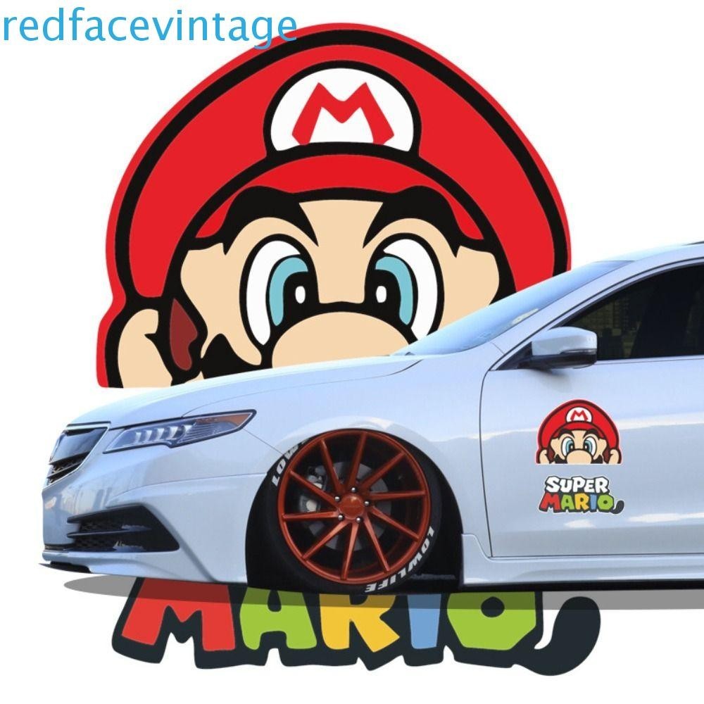 REDFACEVINTAGE Super Mario Car Decal, Super Mary Mario Bros Super Mario ...