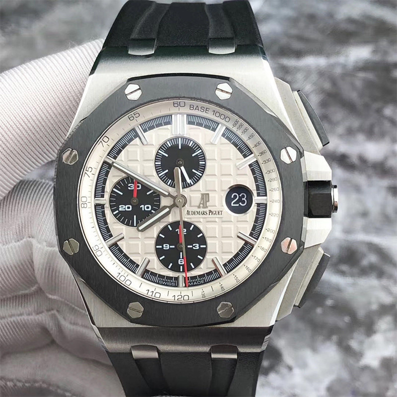 Apwatch⌚️ Swiss Watch Royal Oak Offshore 26400 Panda Face Black Ceramic ...