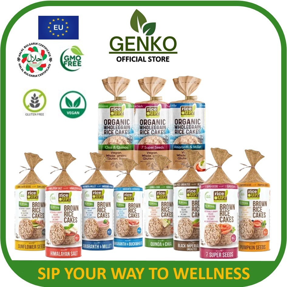 RiceUP Brown Rice Cakes | Organic Wholegrain Brown Rice Cakes ...
