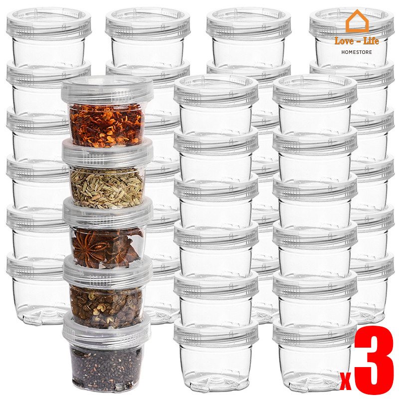 3 Pcs Portable Disposable Transparent Plastic Chilli Spice Storage Box ...