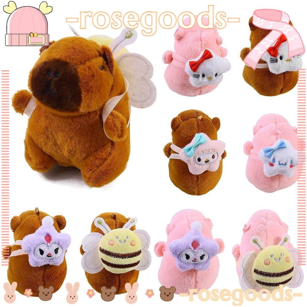 ROSE Capybara Keychain, Kulomi Backpack Plush Capybara Pendant ...