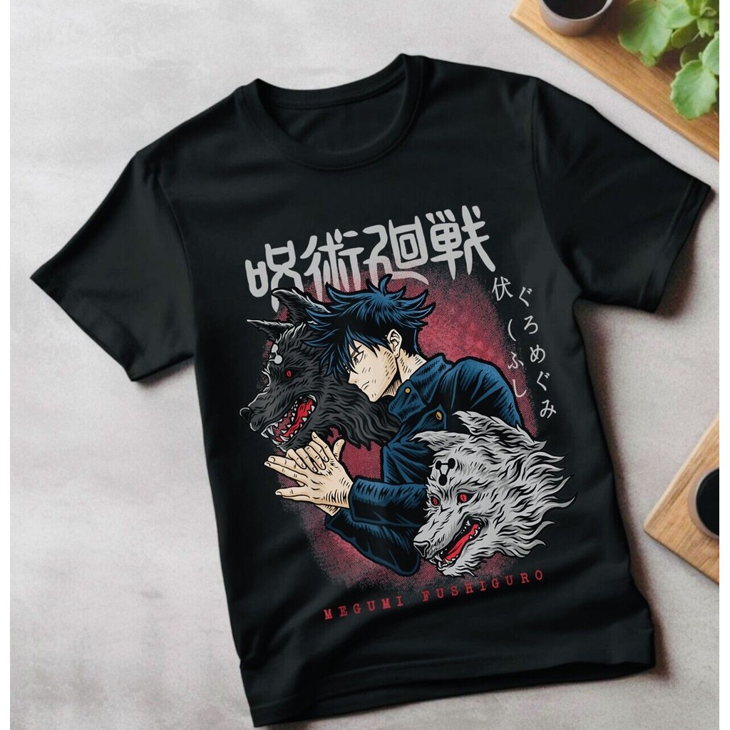 Jujutsu Kaisen Fushiguro Toji T-Shirt Anime Horror Black Short Sleeve ...