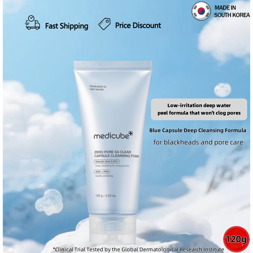 [medicube] Zero Pore Clear Blue Capsule Facial Deep Cleanser for Skin ...