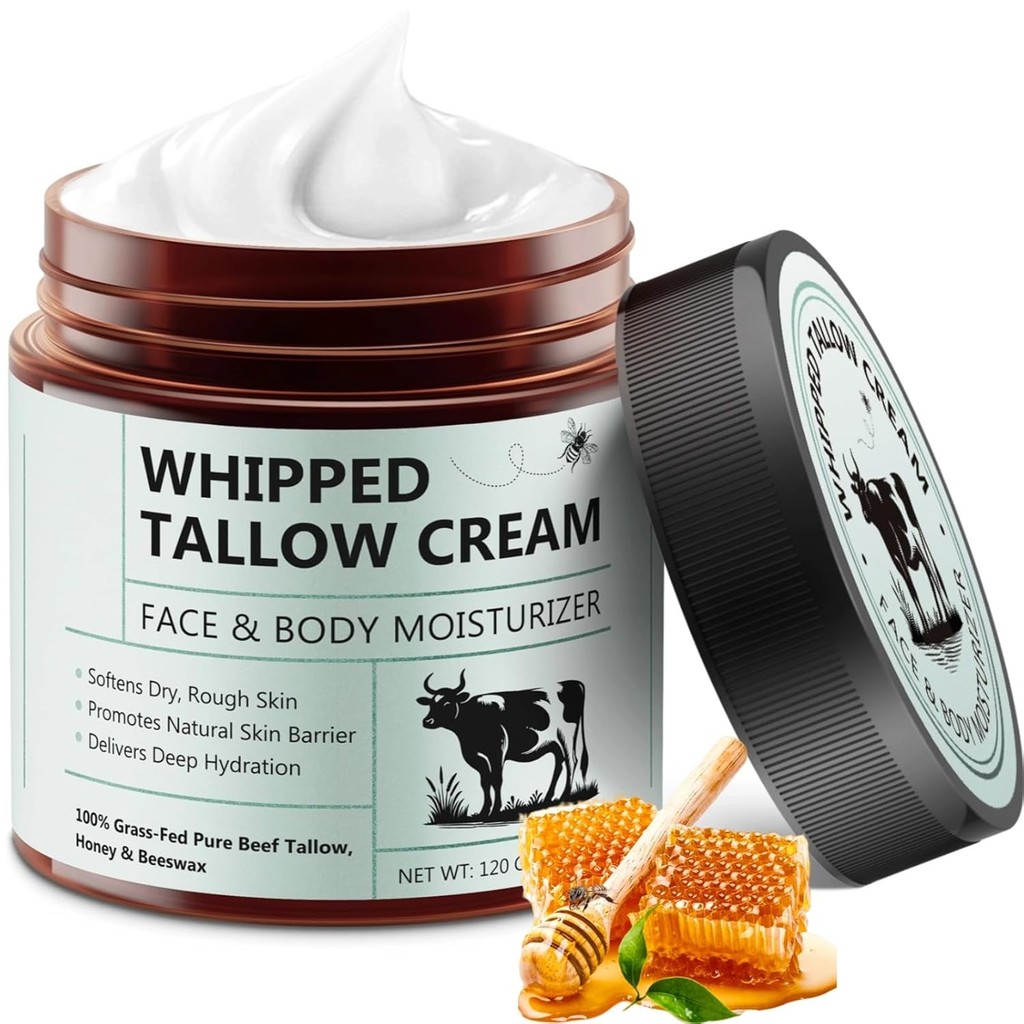 Beef Tallow for Skin, Beef Tallow Moisturizer, 4.2 oz Organic Whipped ...