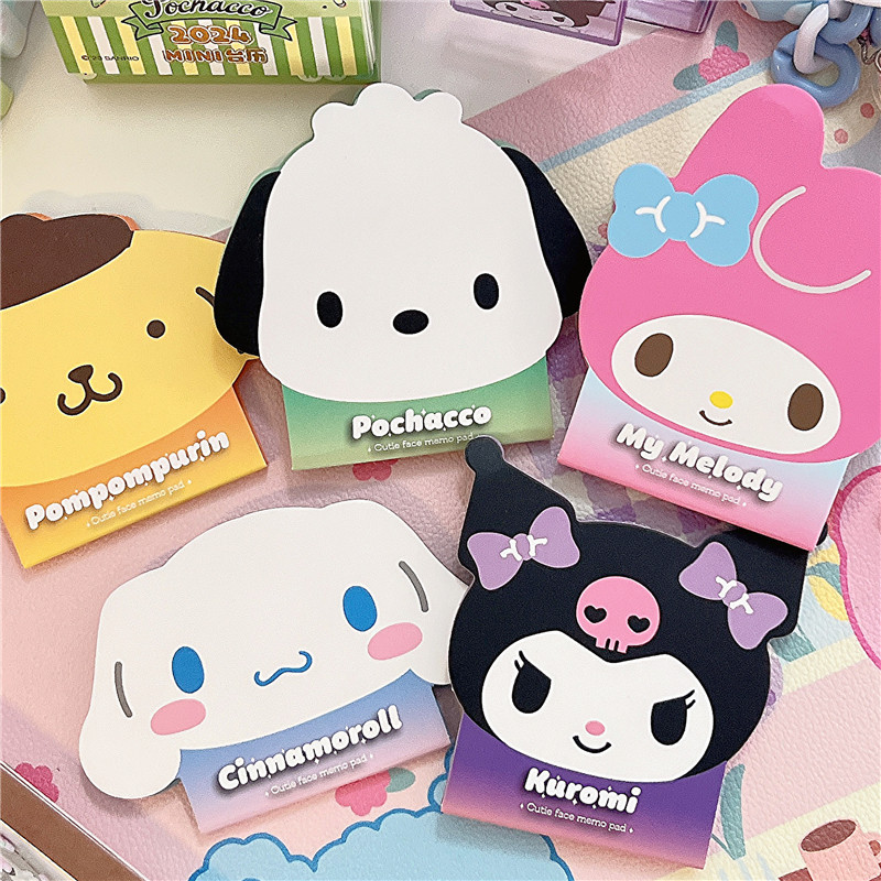 50pcs/set Sanrio Notepad Memo Note Paper Cartoon Memo Pad | Shopee ...