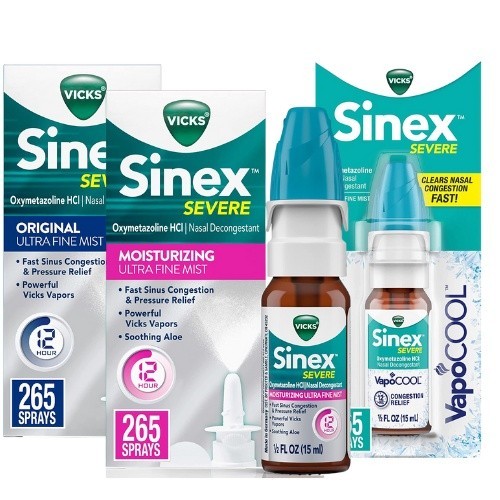 Vicks Sinex SEVERE, Nasal Spray, Original Ultra Fine Mist Sinus ...