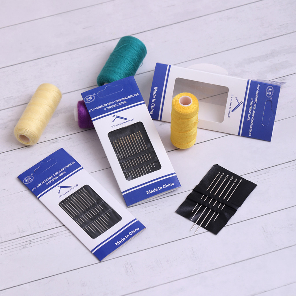 6/12Pcs Blind Sewing Needle Elderly Stainless Steel Quick Automatic ...