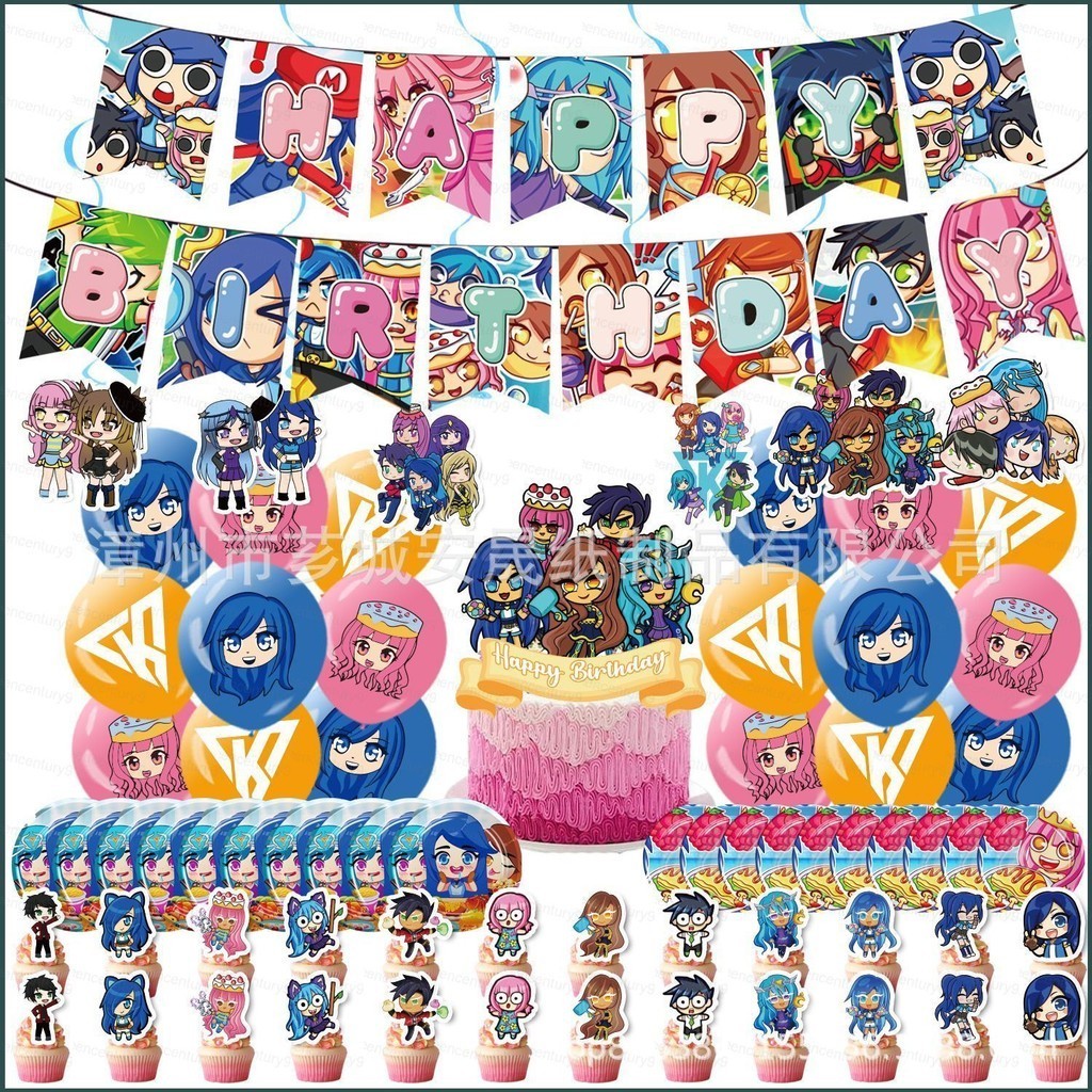 gr9 Funneh Krew theme kids birthday party decorations banner cake ...