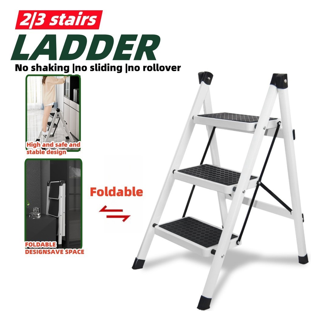 【SG Stock】2-3 Steps Ladder Step Folding Home Ladder Multifunctional ...