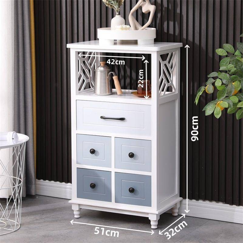 Solid wood drawer type bucket cabinet bedroom bedside cabinet bedside ...