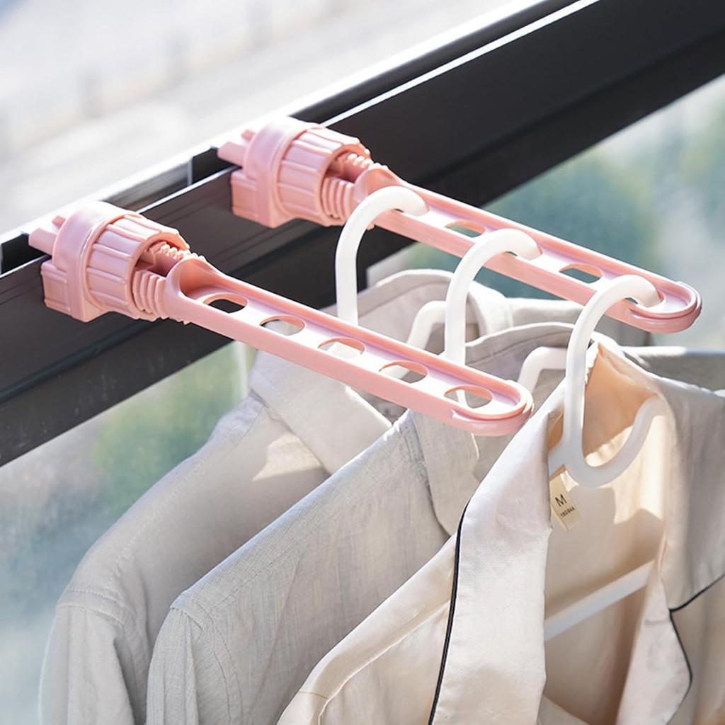 Folding Wall Mount Clothes Hanger, Wall-mounted Clothes Hanger with 5 ...