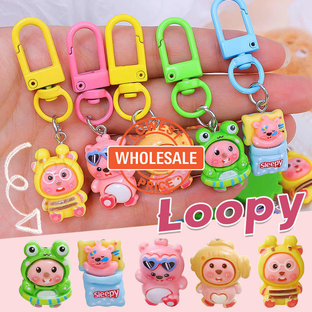 [Wholesale]Cartoon Cute Loopy Keychain - Anime Beaver Resin Pendant ...