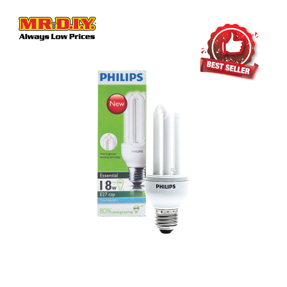 PHILIPS Essential 3U Shape LED Bulb Cool Daylight 18W | Shopee Singapore