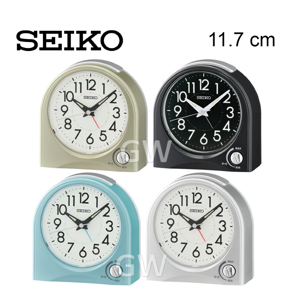 SEIKO Quiet Sweep Beep Snooze Alarm Clock QHE204 [Jam Loceng] | Shopee ...
