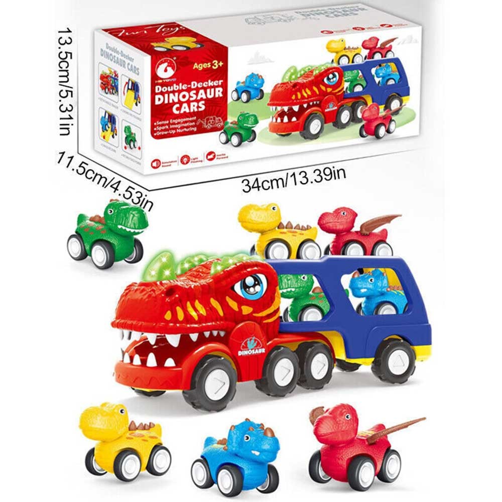 Dinosaur Car Tyrannosaurus Double layered Transport Vehicle Toy Set ...