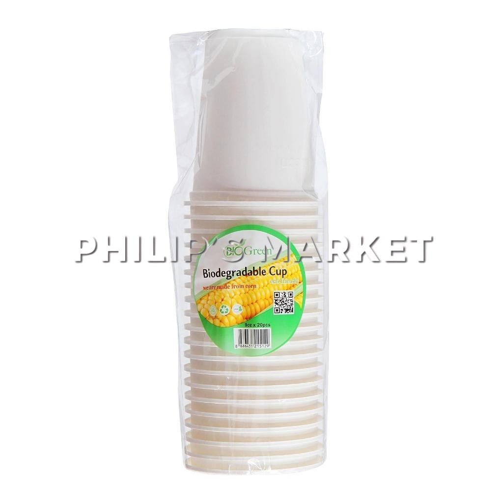 BioGreen Biodegradable Disposable 9 ounce Cups 20pcs | Shopee Singapore