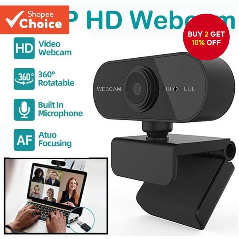 PC Webcam 1080P Full HD Video Call With Microphone USB External Camera ...