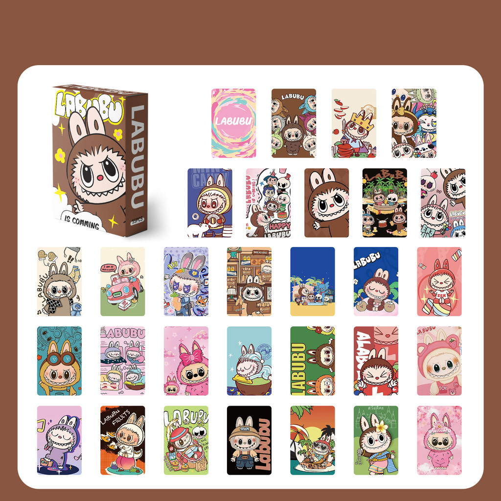 55-Piece Labubu Mini Cards - Adorable Character Cards for Collection ...