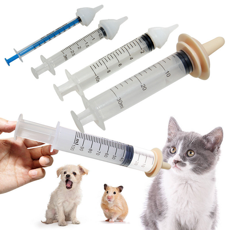 Pet Feeding Syringe Milk Injector Silicone Feeder Multiple Capacity ...