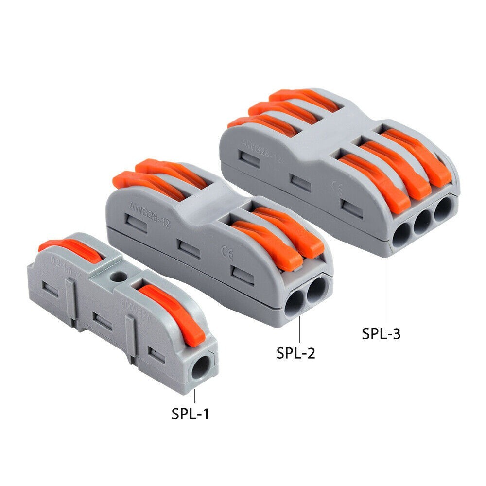 {YAFEX} 20PCS SPRING LEVER TERMINAL BLOCK ELECTRICAL CABLE WIRE ...