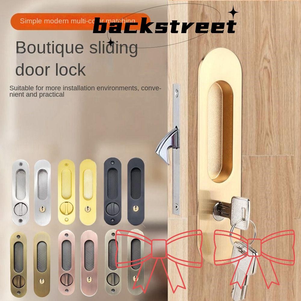 BACKSTREET Sliding Door Lock, Zinc Alloy Hidde Door Pull Lock, Interior ...